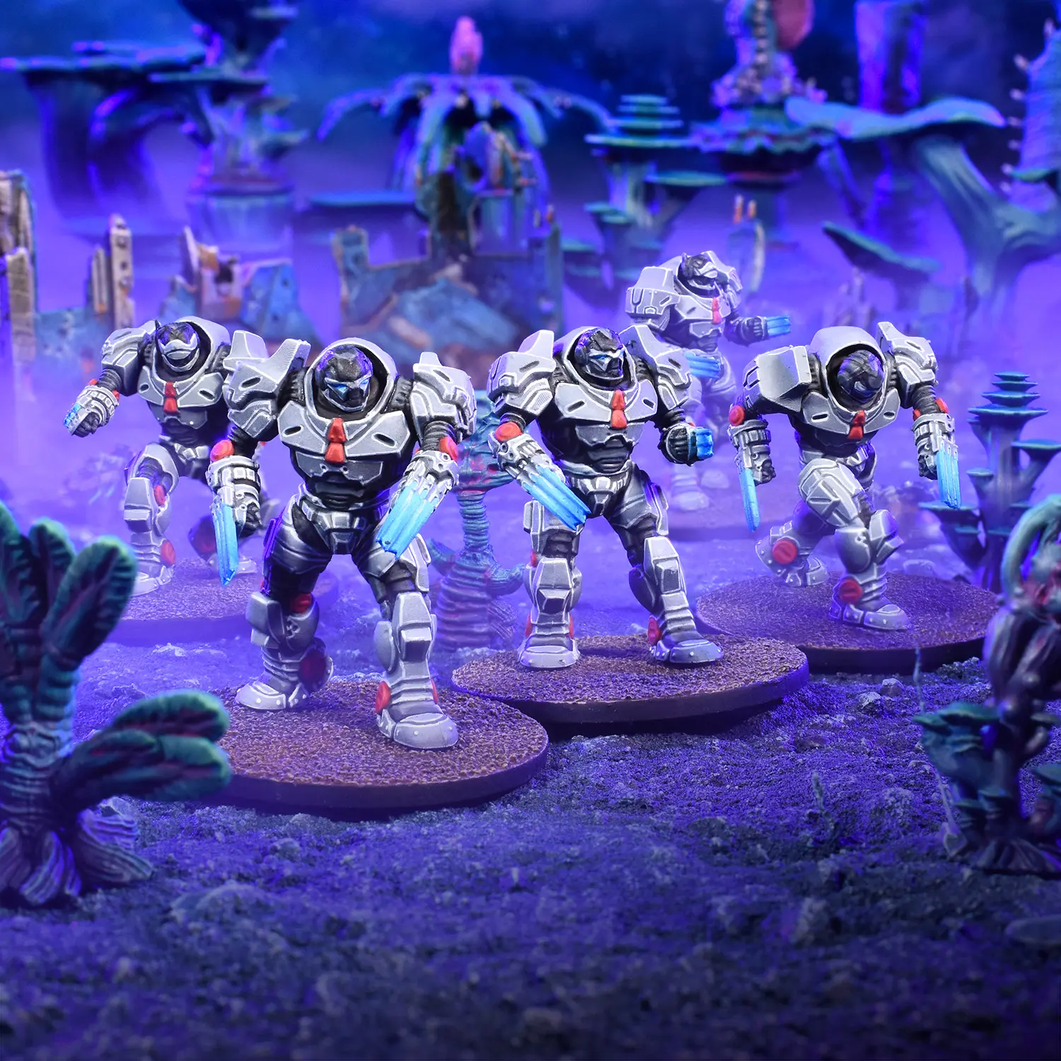 Enforcer Peacekeeper Assault Team with Phase Claws - Mantic Games