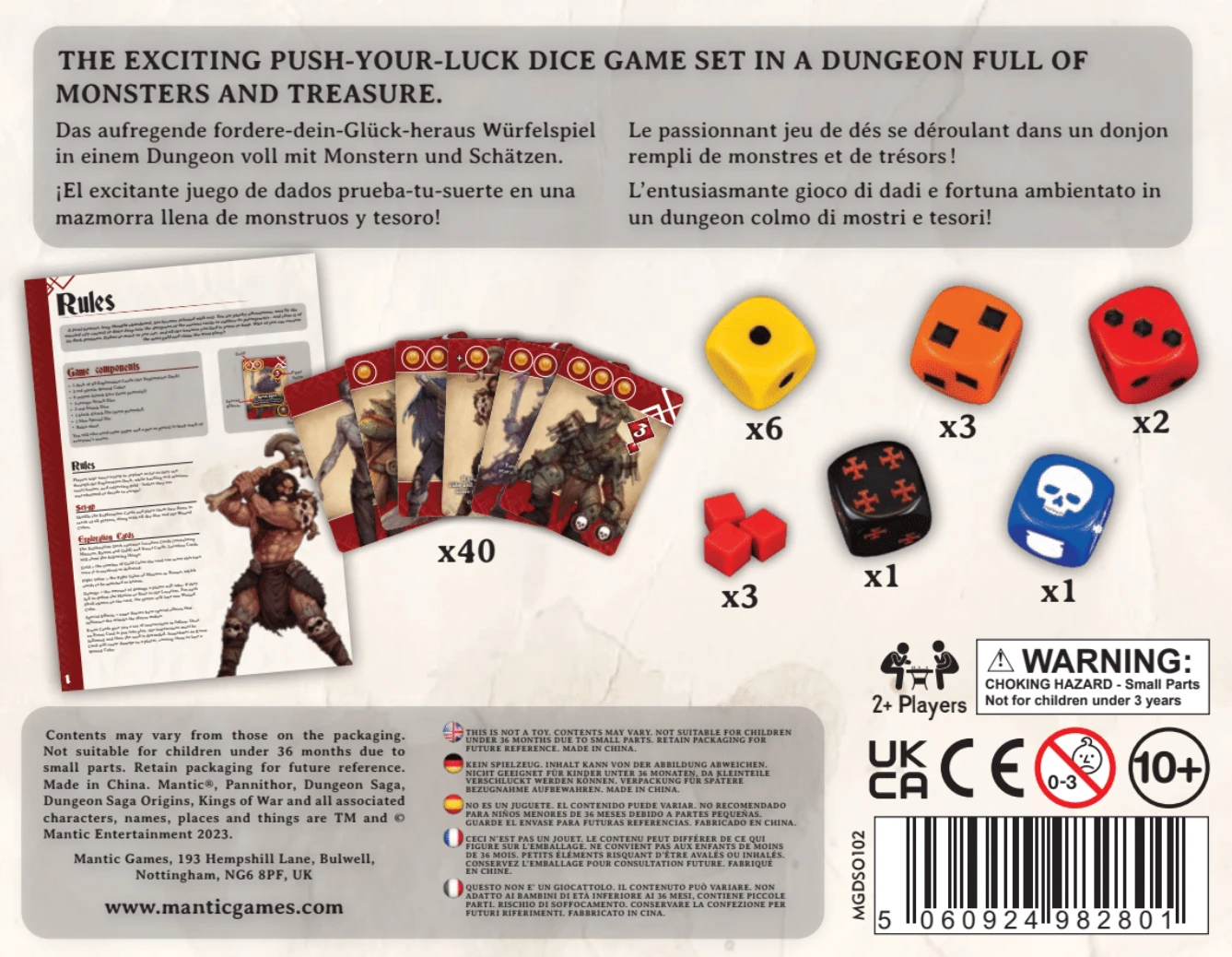 Dungeon Saga Origins: The Dice Game - Mantic Games
